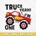 Truck Yeah Svg 1st Birthday Svg Birthday Boy First - Etsy
