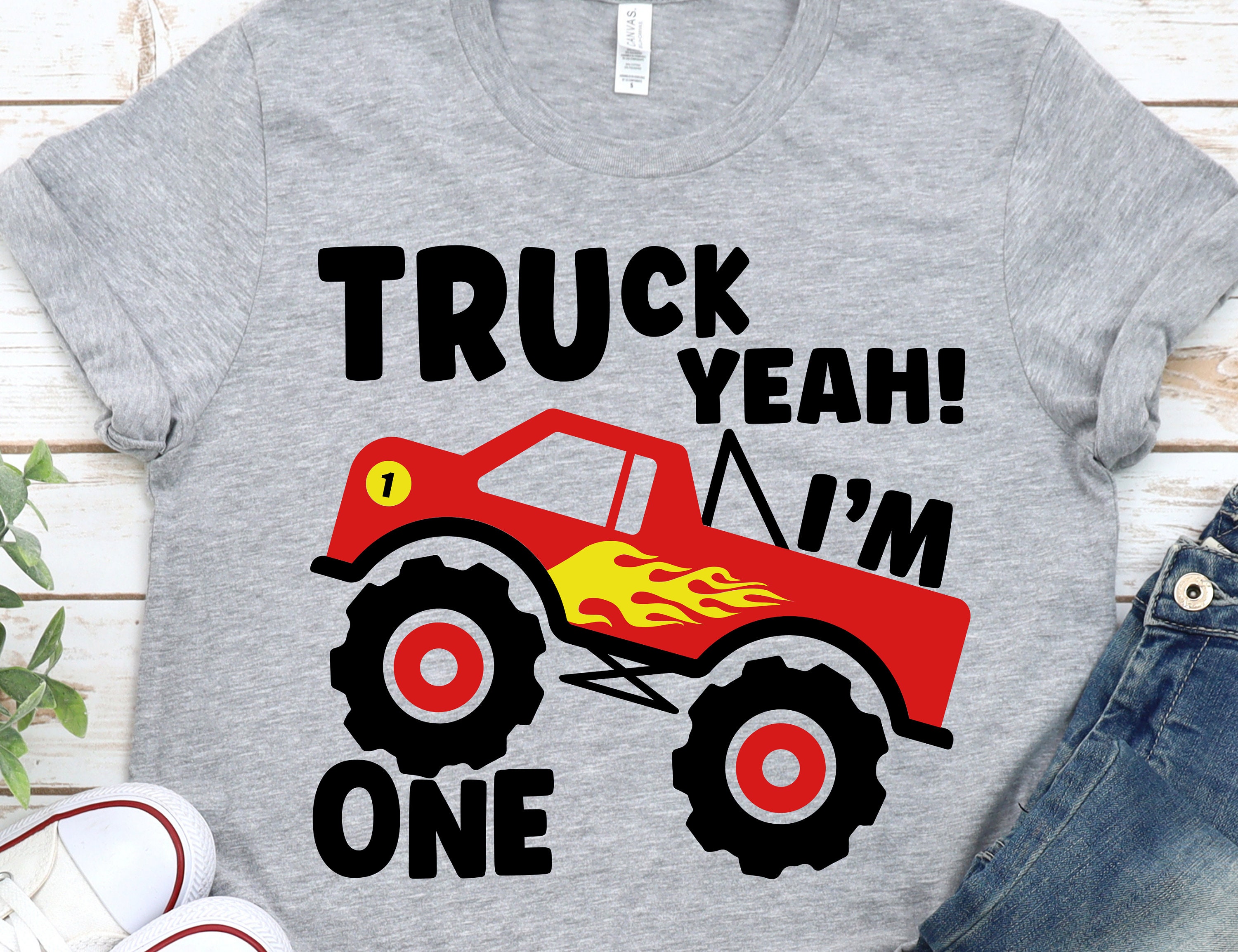 Truck Yeah Svg 1st Birthday Svg Birthday Boy First - Etsy