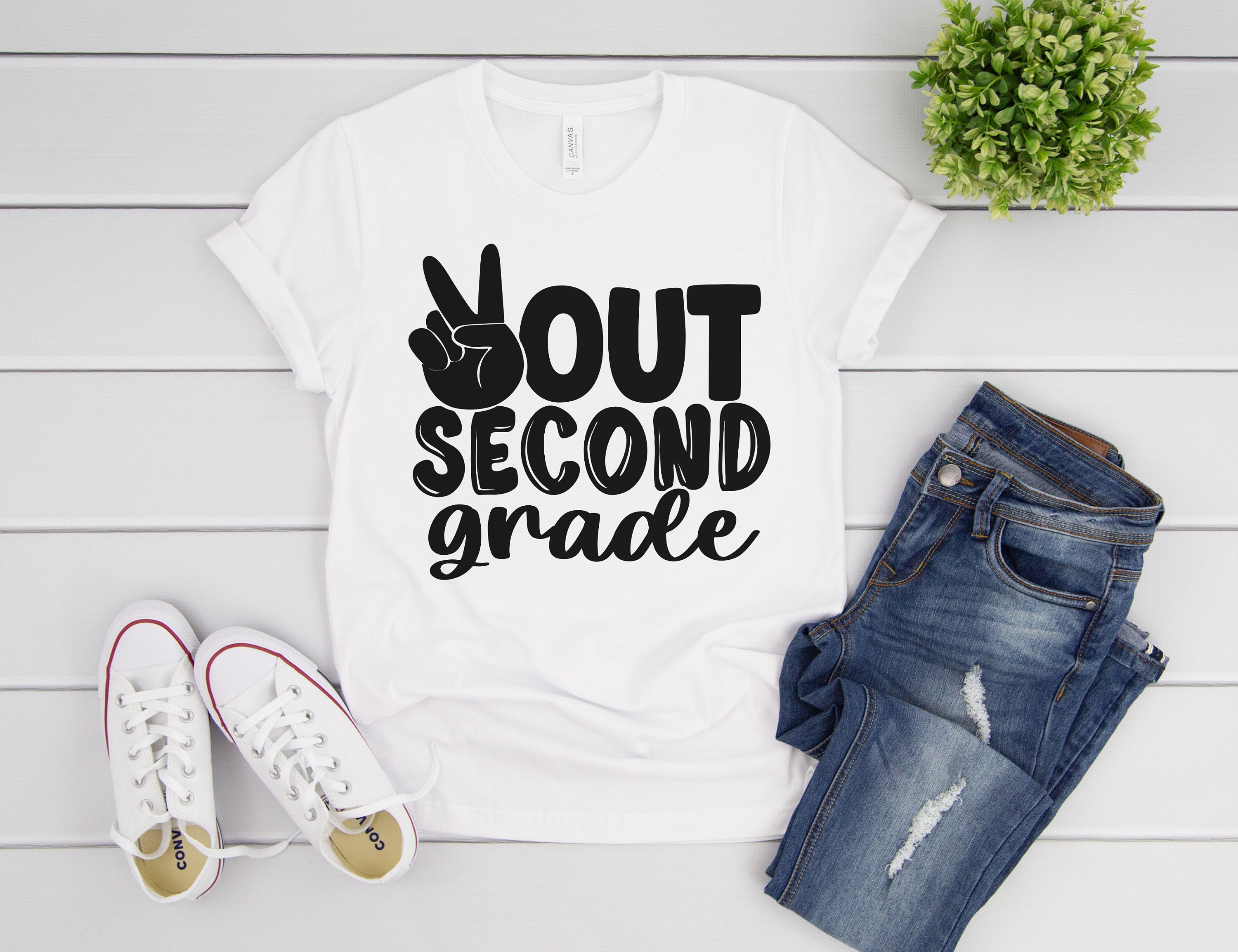 Peace Out Second Grade Svg ,last Day of School Svg , Peace Out 2nd ...