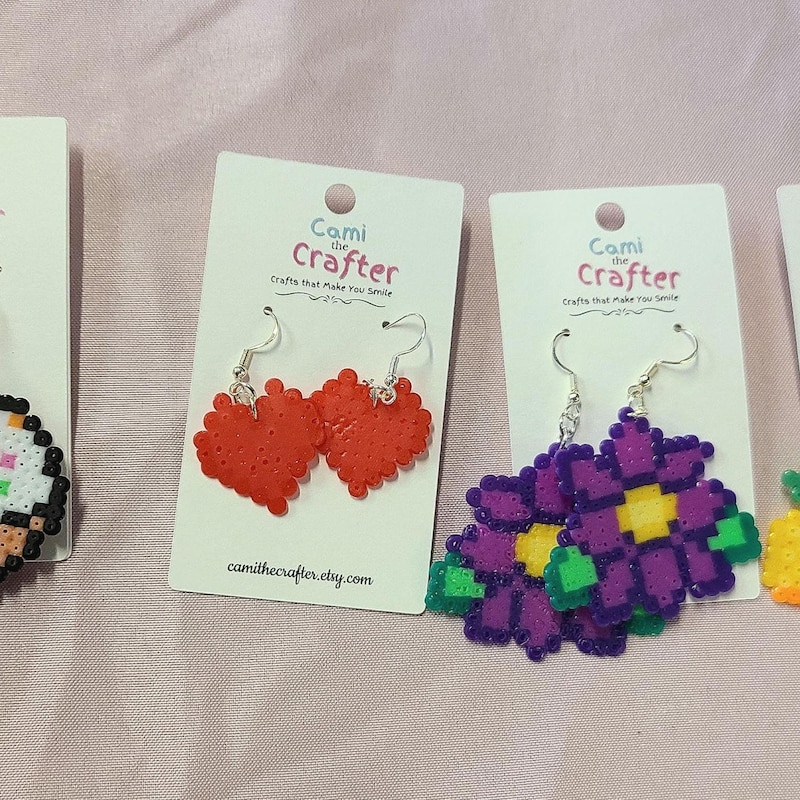 Pixel Perler Earrings - Etsy