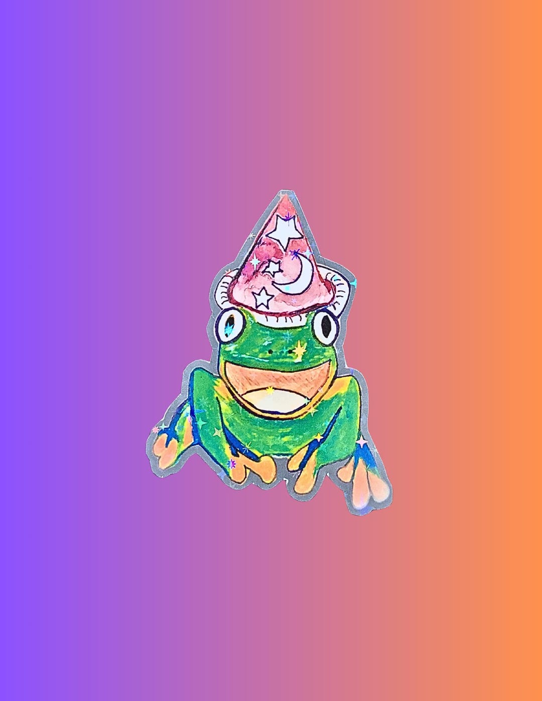 Wizard Frog Sticker: Holographic Magic Fantasy Decal - Etsy