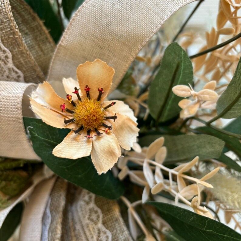 Boho Hanging Floral, Neutral Floral Arrangment, Rustic Floral Wall ...