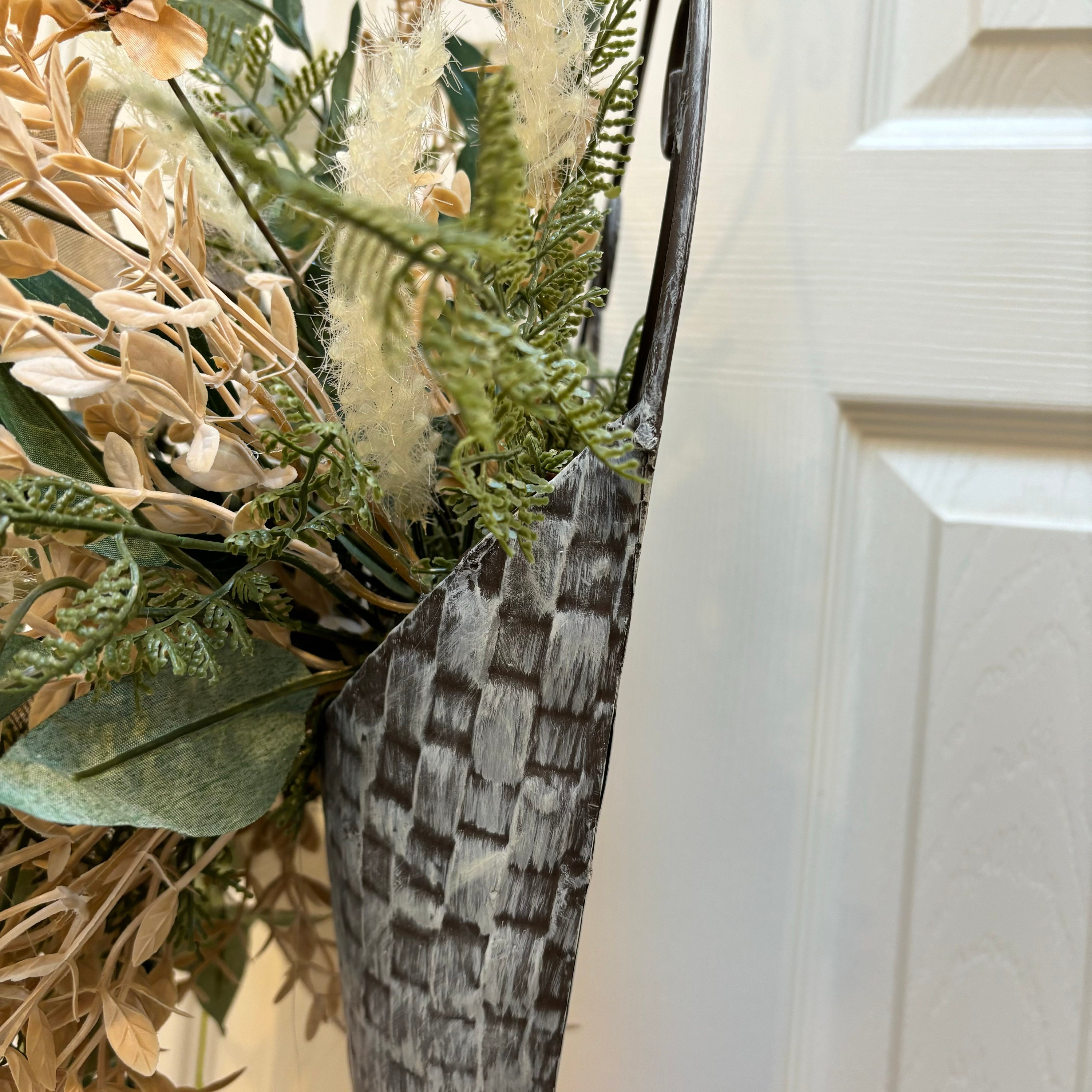 Boho Hanging Floral, Neutral Floral Arrangment, Rustic Floral Wall ...