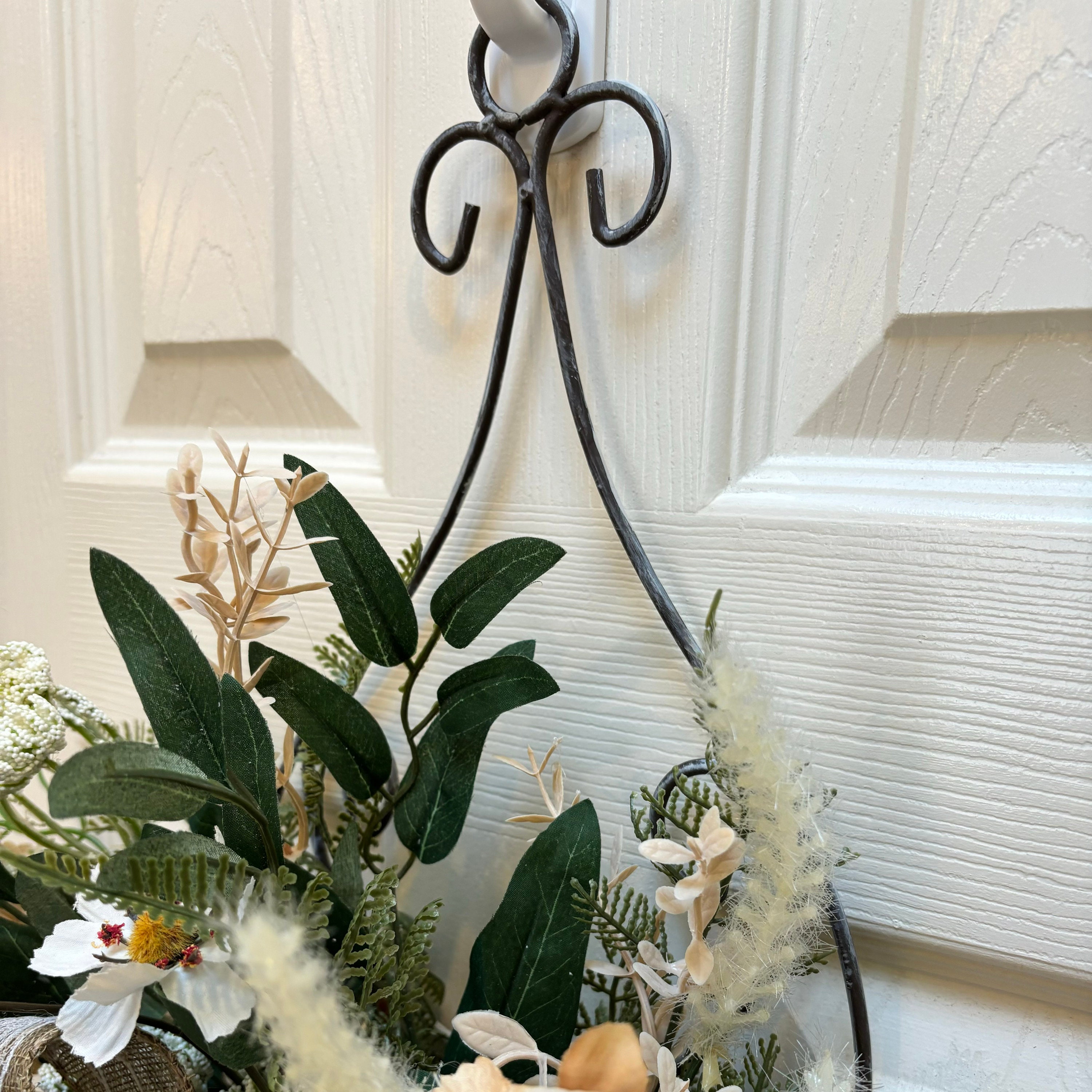 Boho Hanging Floral, Neutral Floral Arrangment, Rustic Floral Wall ...