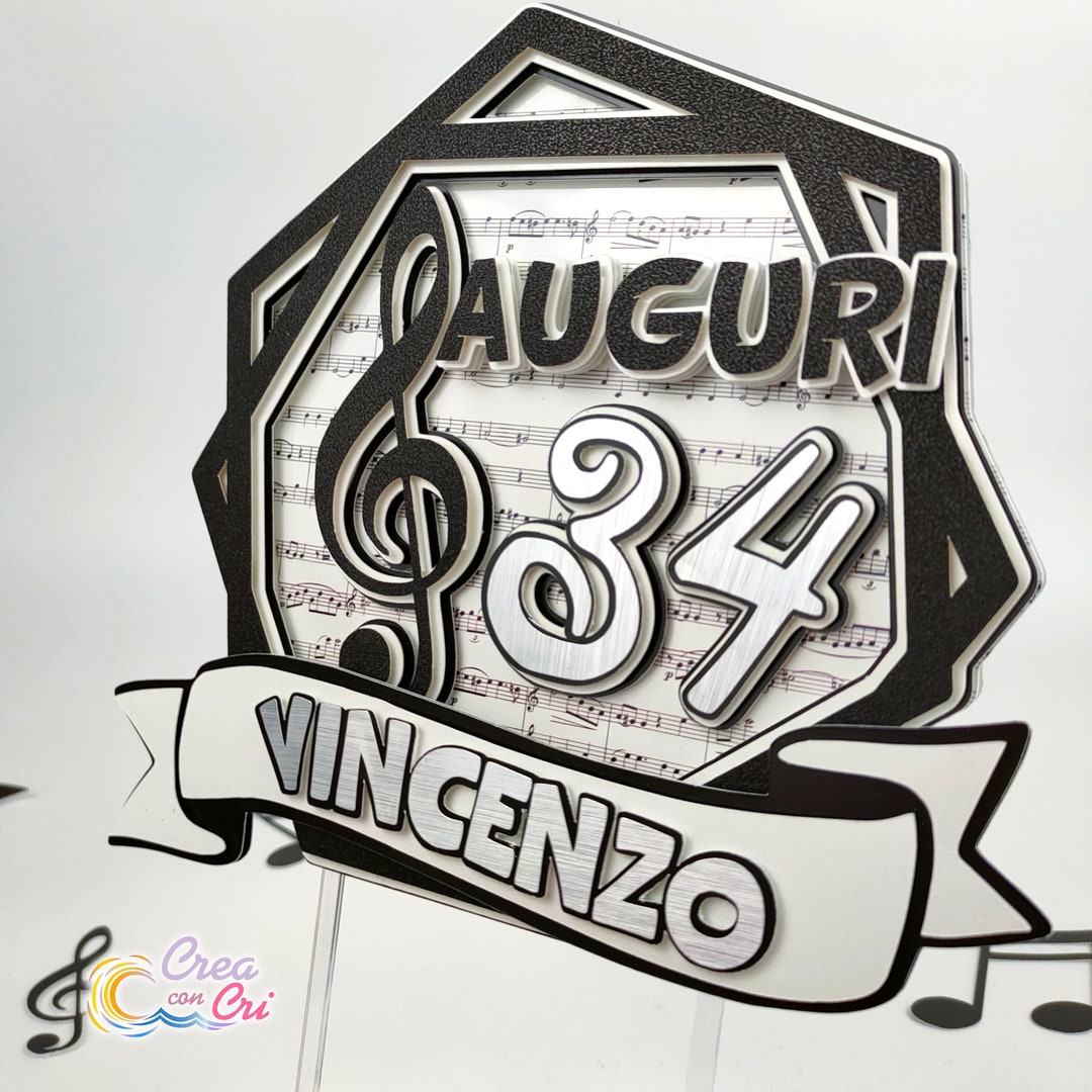 Music Theme Cake Topper, Suitable for Birthday, Graduation, Wedding - Etsy