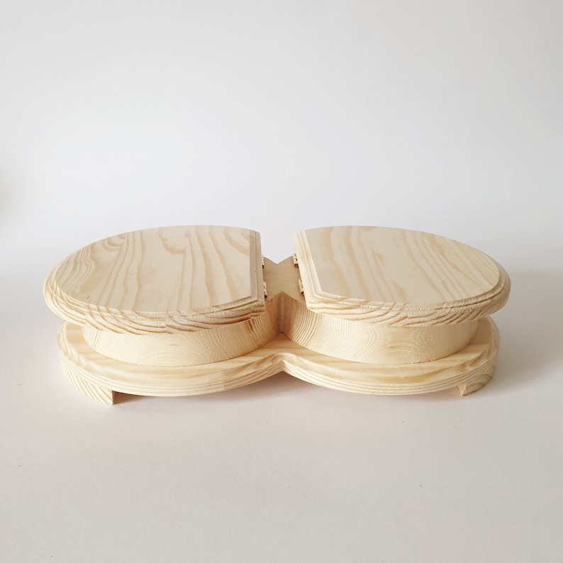 Unfinished Pine Wooden Box With Lid: DIY Craft Box, 2 Compartments - Etsy