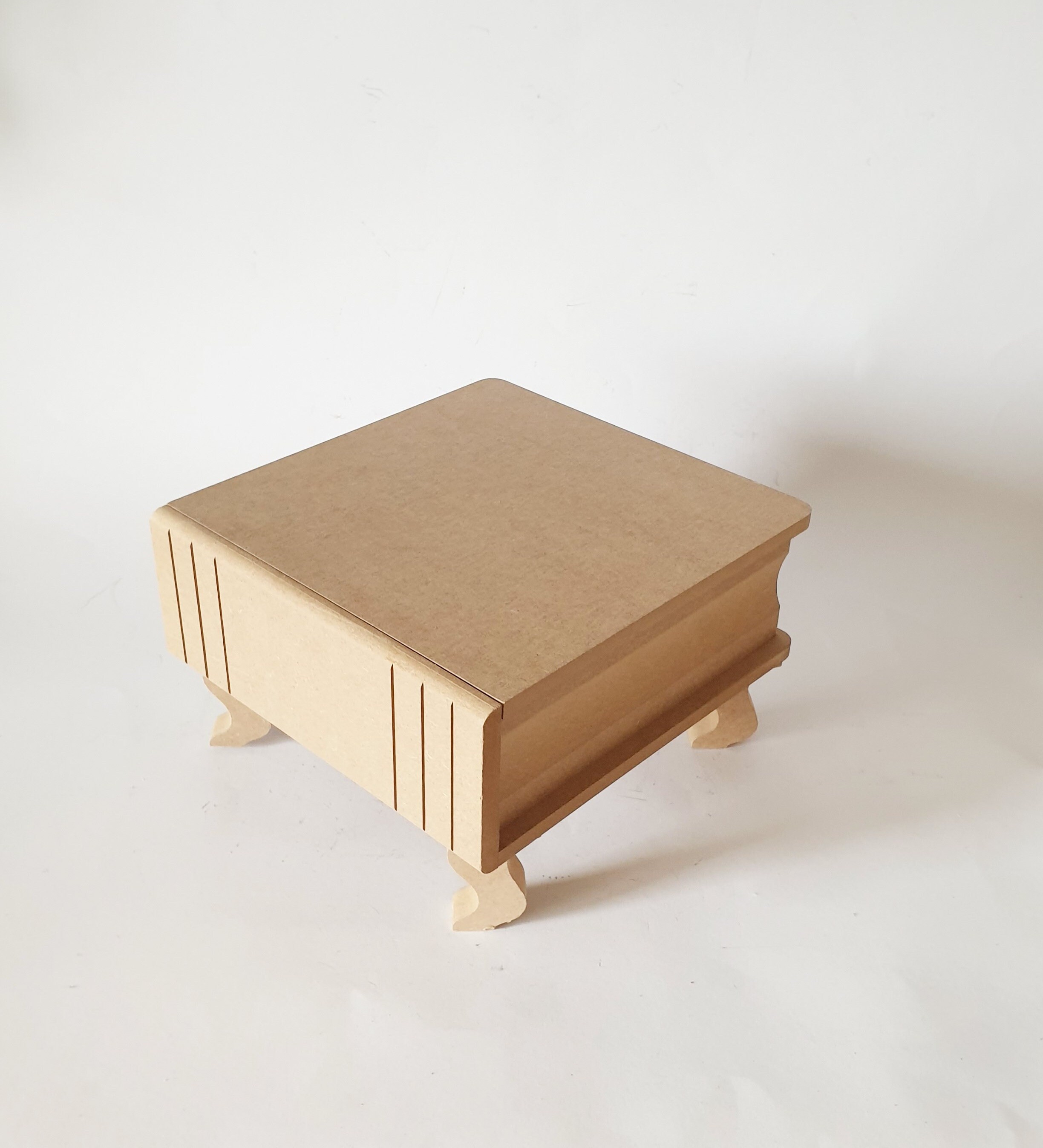 Unfinished MDF Book Box Unpainted MDF Box With a Lid - Etsy