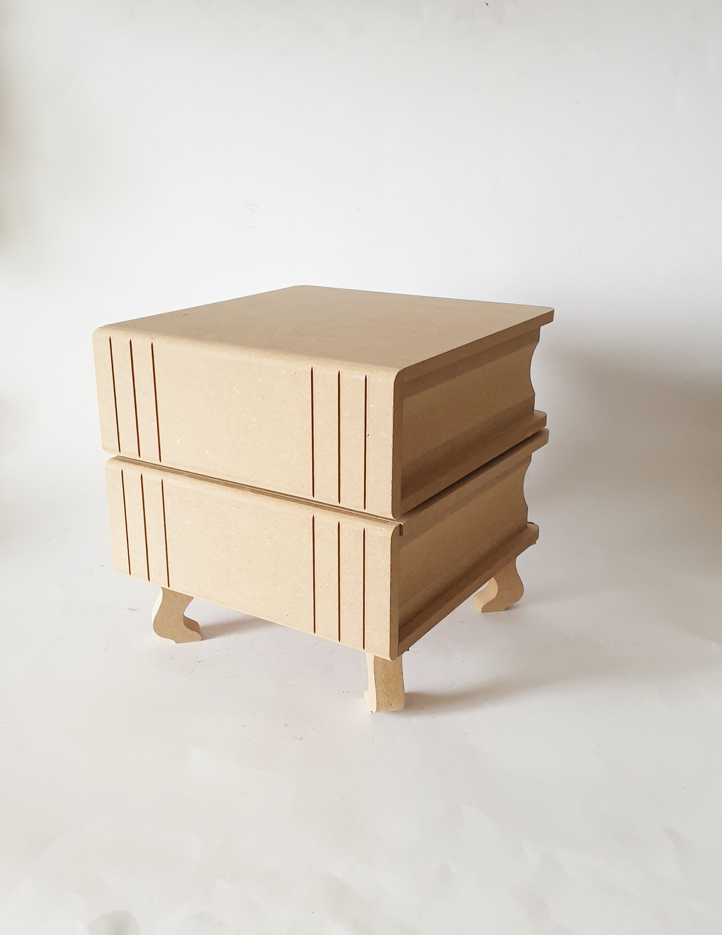 Two-storied Unfinished MDF Book Box , Unpainted MDF Box ,decoupage Box ...