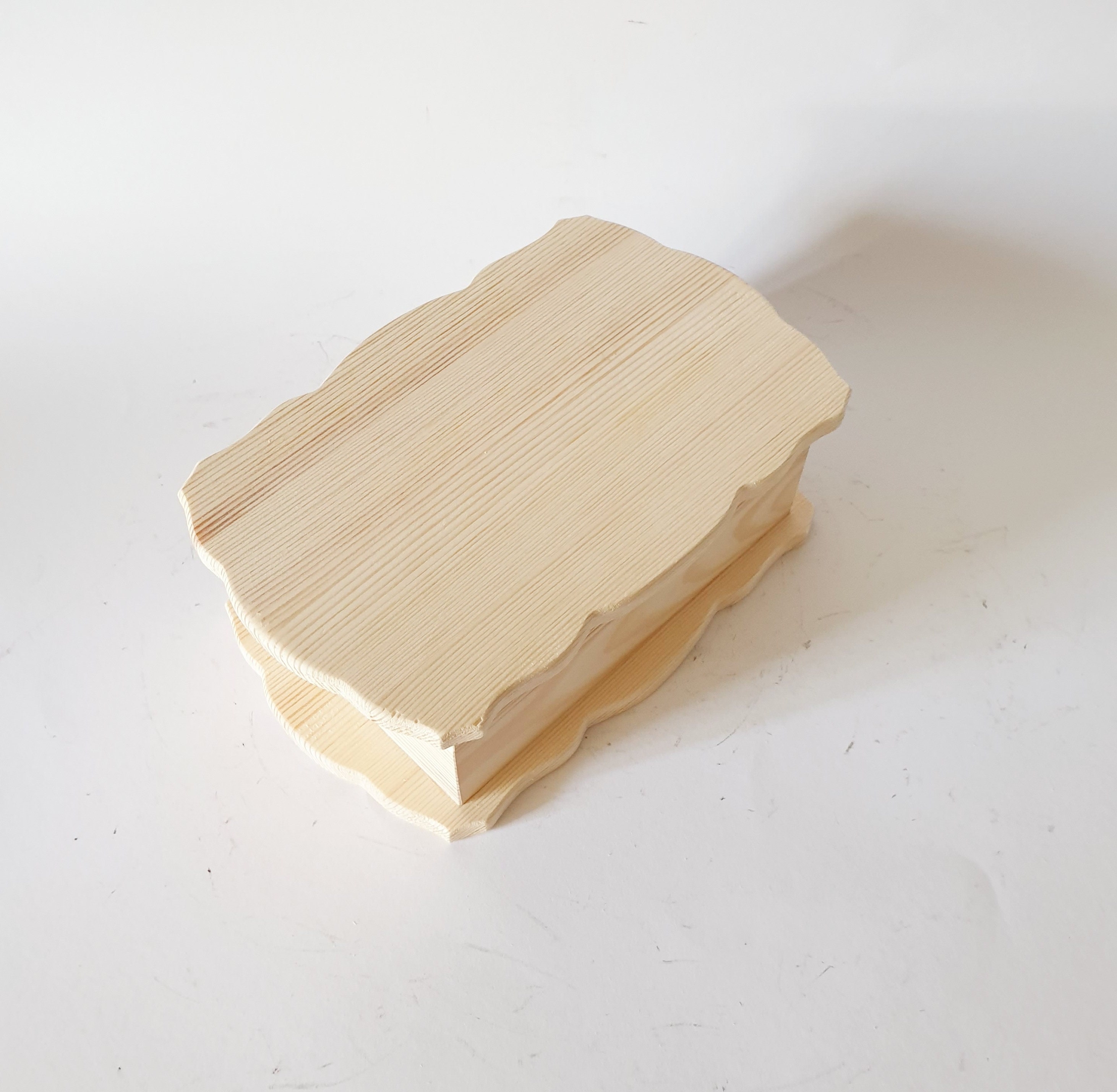 Pine Wood Box Wooden Box With a Lid, Unpainted Box ,decoupage Wooden ...
