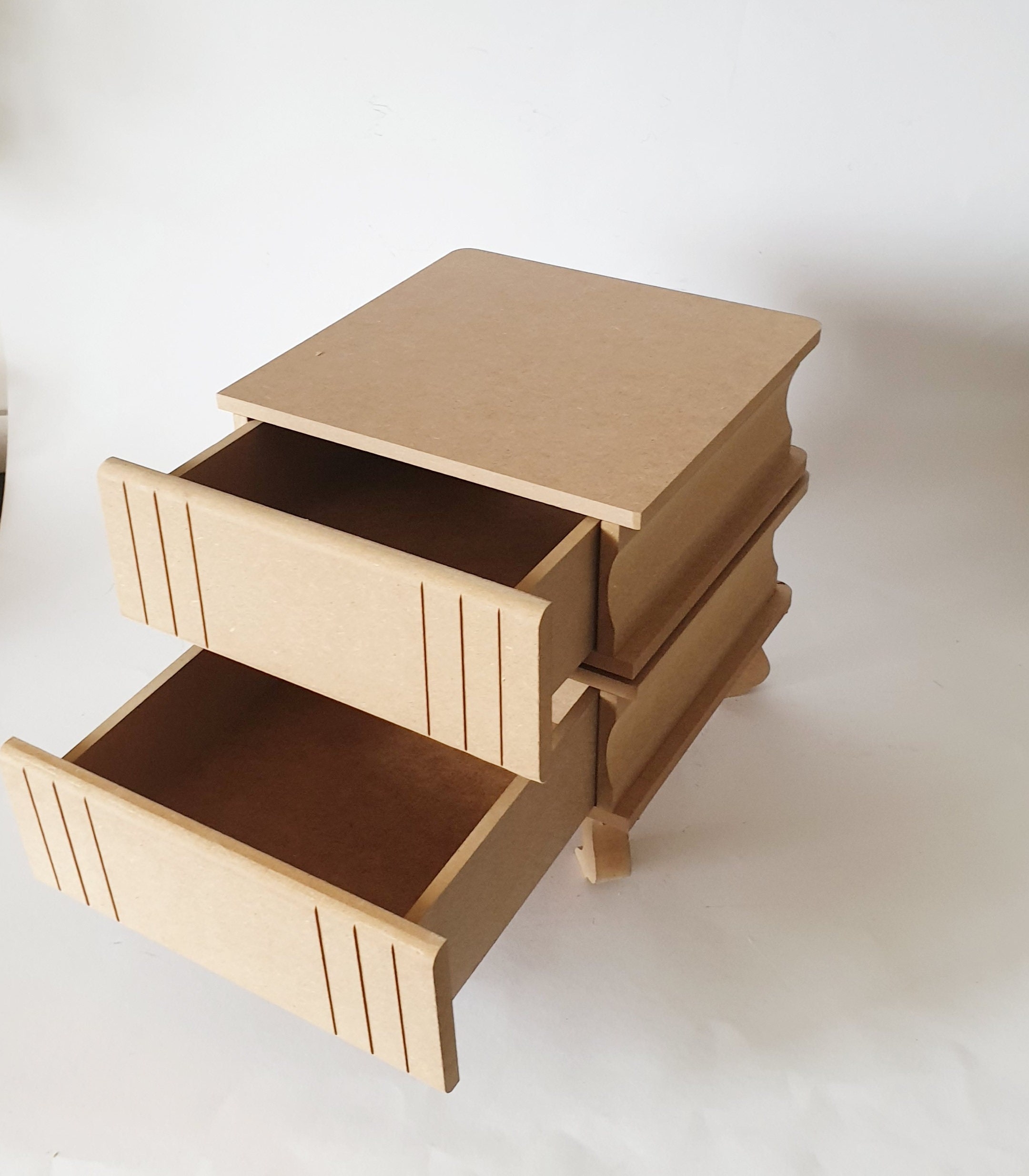 Two-storied Unfinished MDF Book Box , Unpainted MDF Box ,decoupage Box ...