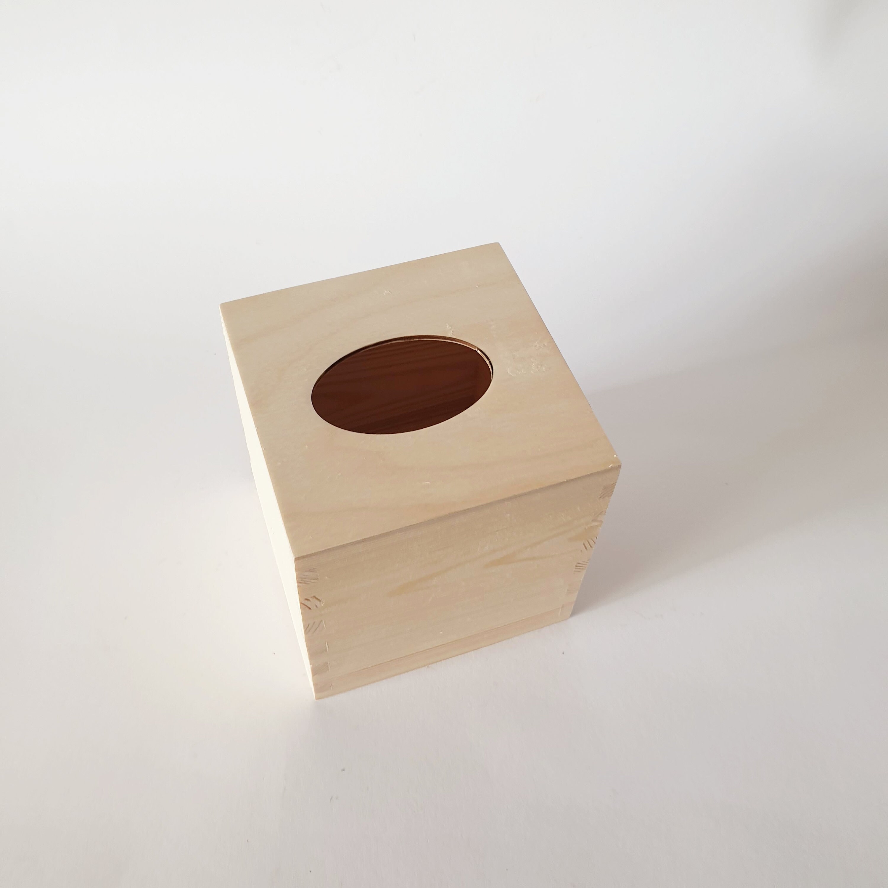 Wooden Tissue Box Unfinished Wooden Box With a Lid Unpainted - Etsy