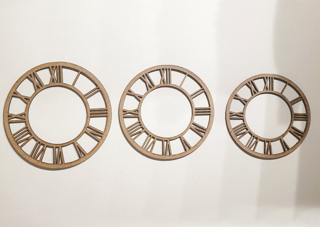 3 Pcs Steampunk Clock, Gear Clock, Chipboard, Laser Cut, Decorative ...