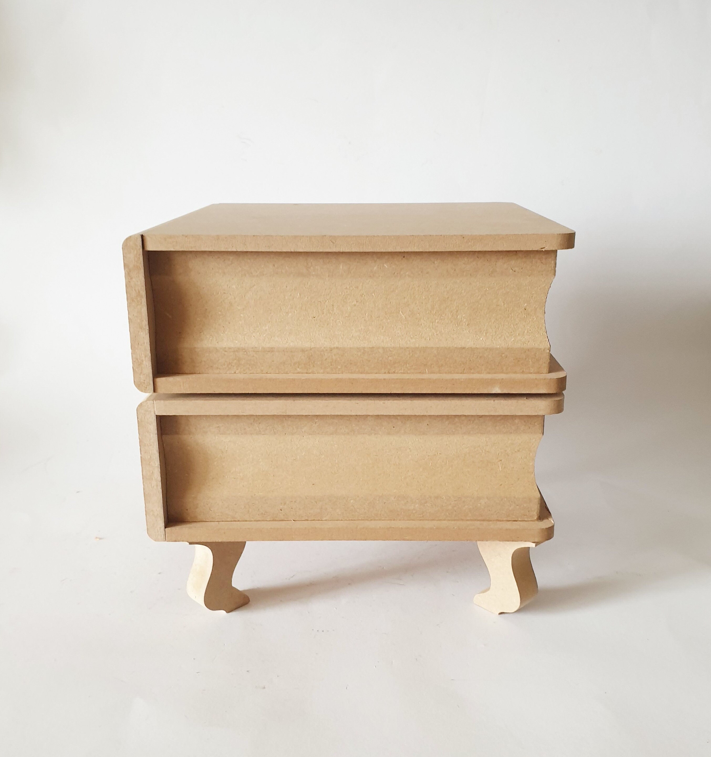 Two-storied Unfinished MDF Book Box , Unpainted MDF Box ,decoupage Box ...
