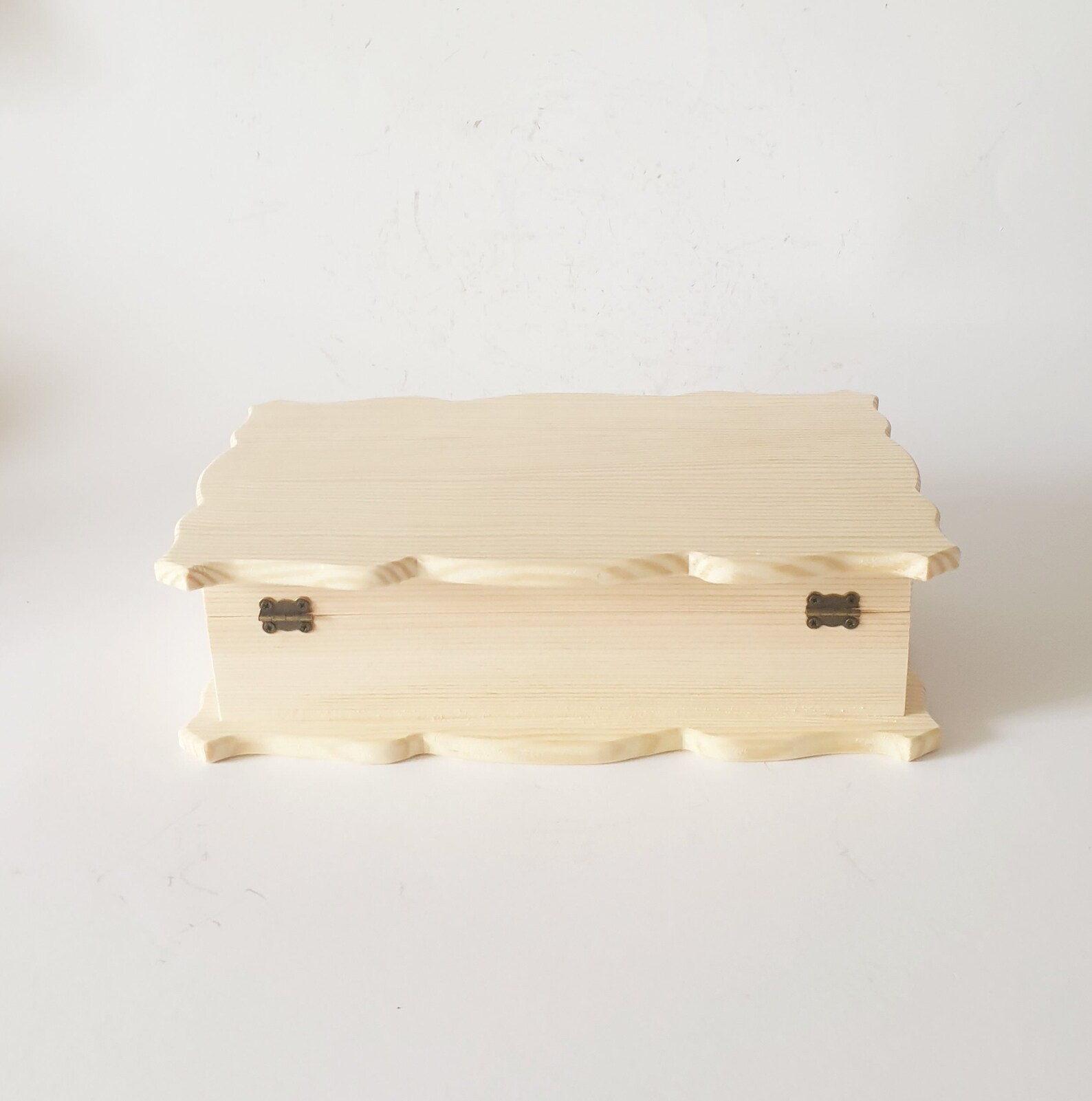 Pine Wood Box Wooden Box With a Lid, Unpainted Box ,decoupage Wooden ...