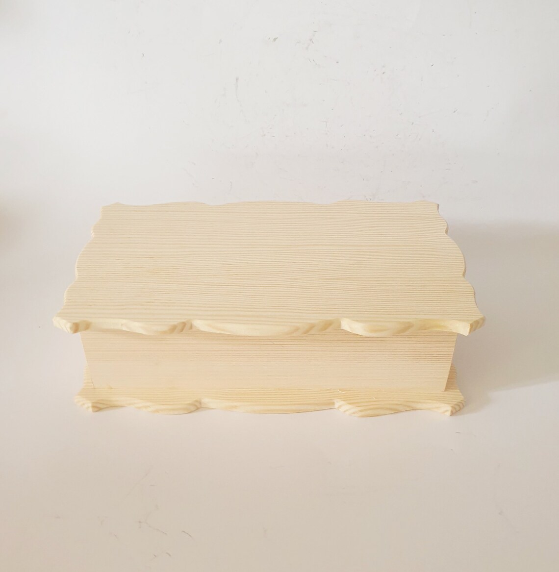 Pine Wood Box Wooden Box With a Lid, Unpainted Box ,decoupage Wooden ...