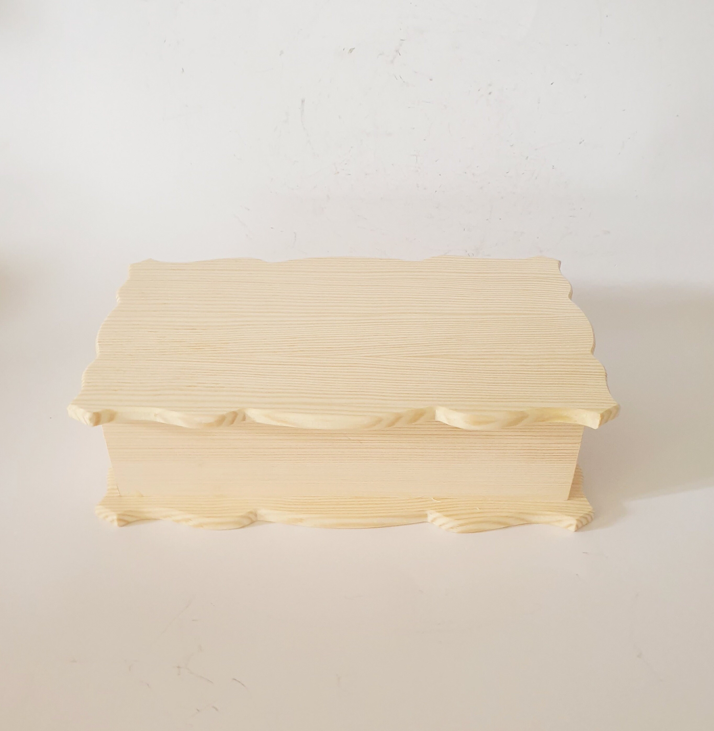 Pine Wood Box Wooden Box With a Lid, Unpainted Box ,decoupage Wooden ...