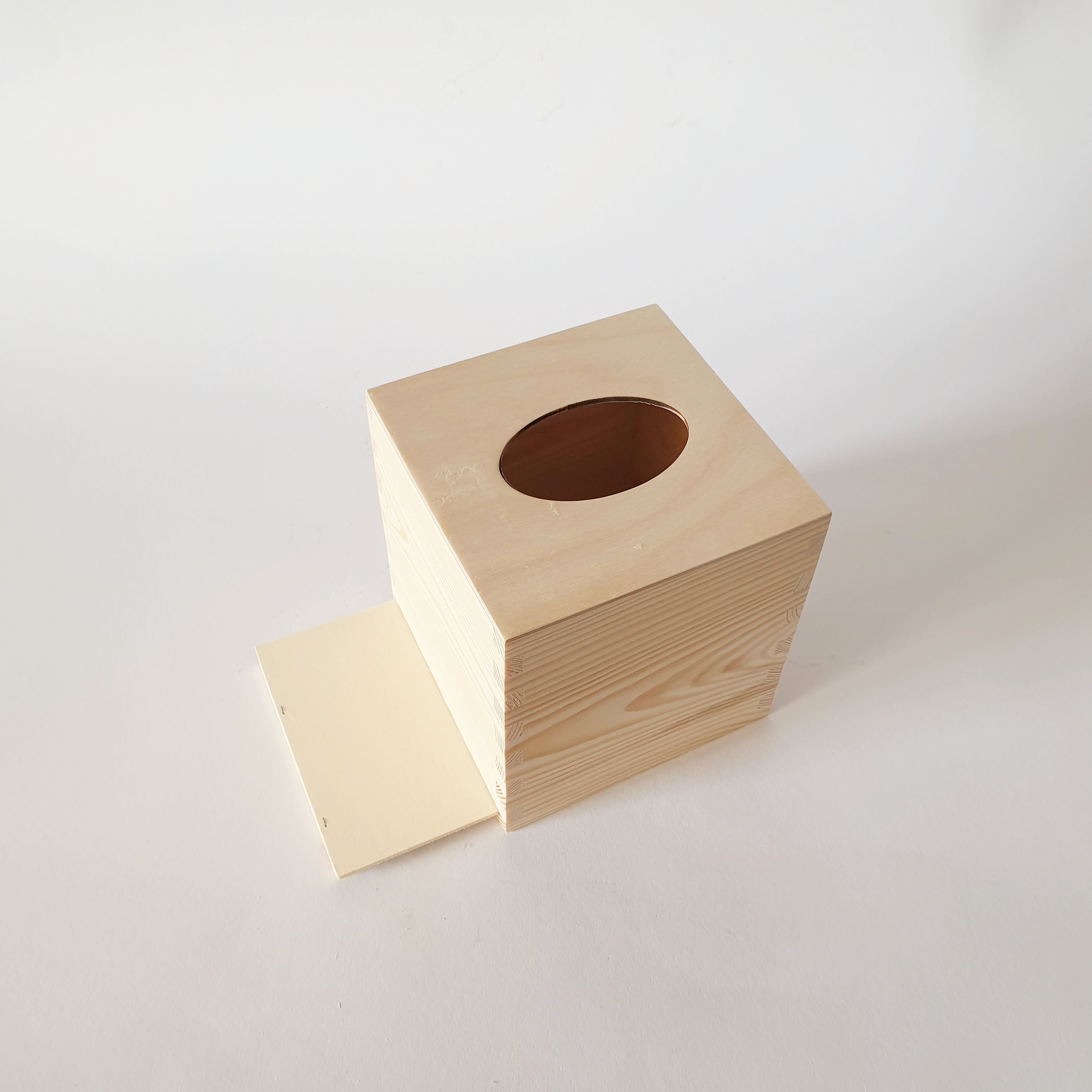 Wooden Tissue Box Unfinished Wooden Box With a Lid Unpainted - Etsy