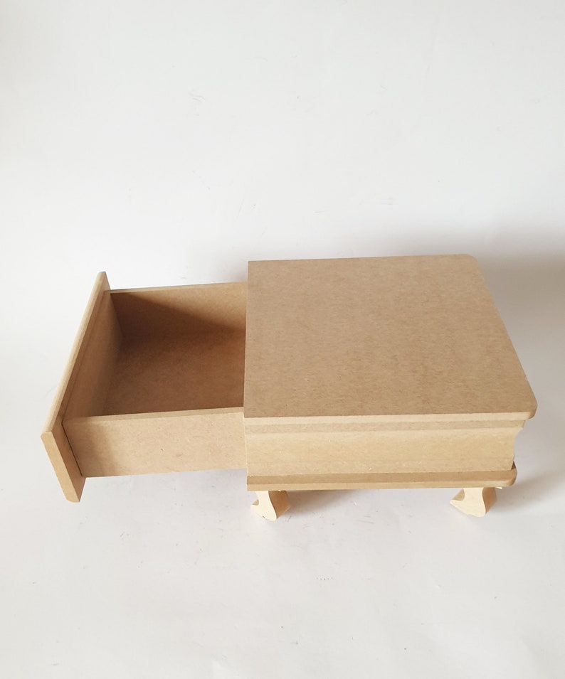 Unfinished MDF Book Box Unpainted MDF Box With a Lid - Etsy
