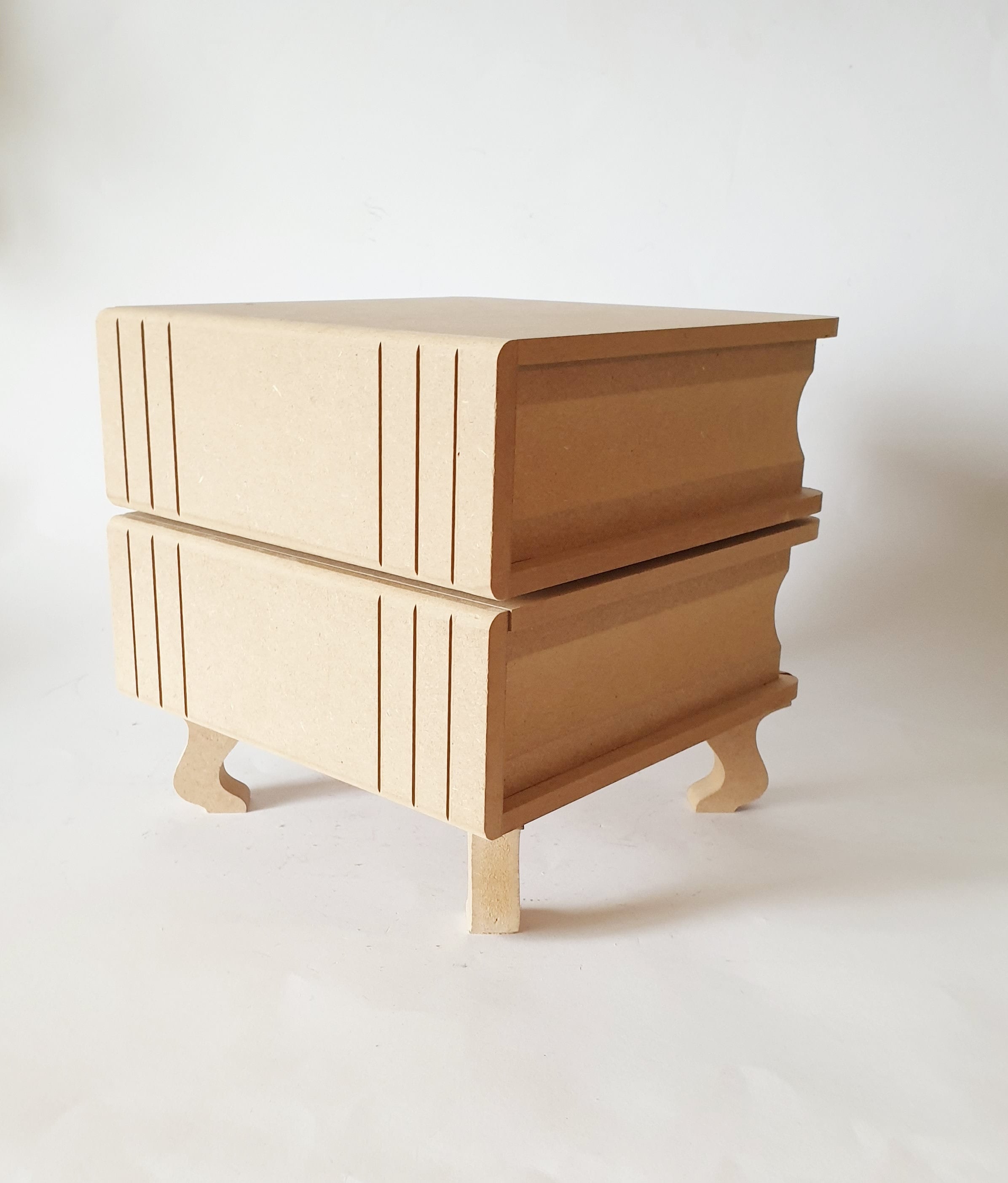 Two-storied Unfinished MDF Book Box , Unpainted MDF Box ,decoupage Box ...