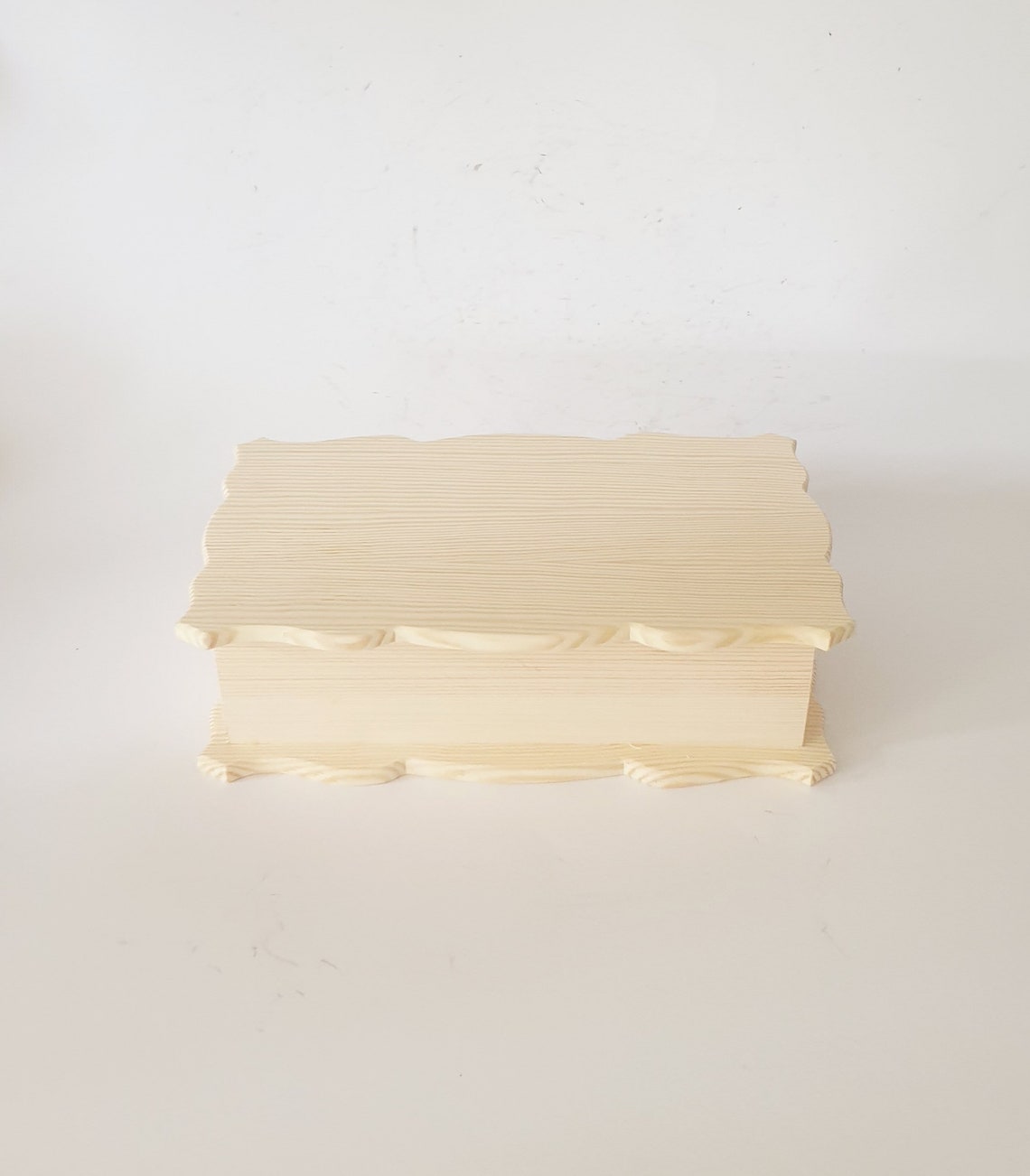 Pine Wood Box Wooden Box With a Lid, Unpainted Box ,decoupage Wooden ...