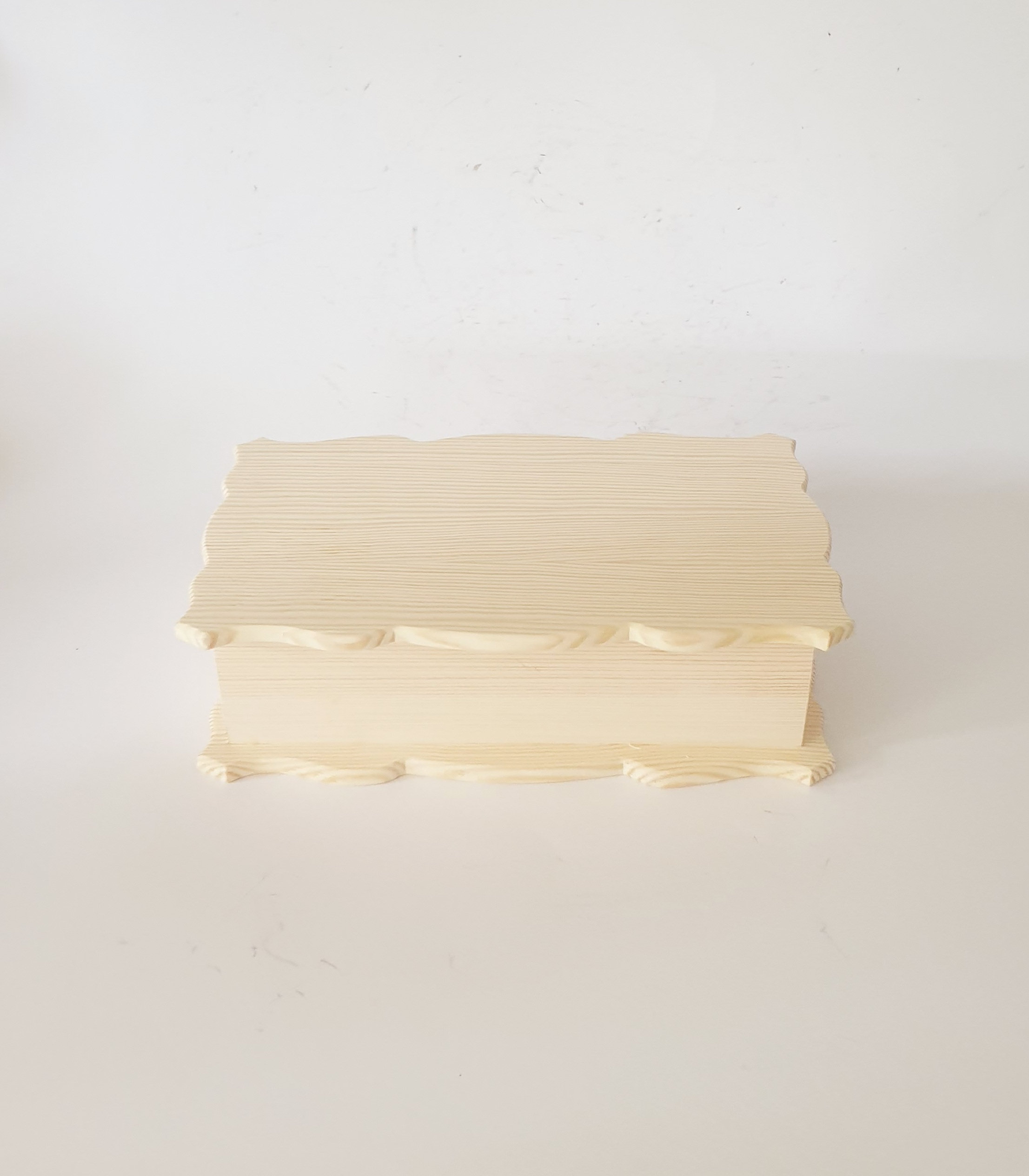 Pine Wood Box Wooden Box With a Lid, Unpainted Box ,decoupage Wooden ...