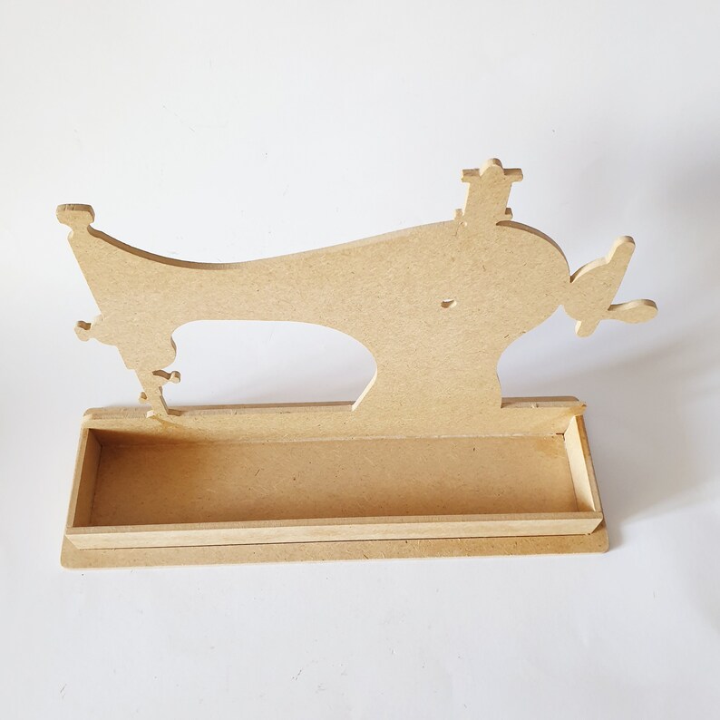 Unfinished MDF Sewing Machine Clock With Drawer: DIY Craft Project - Etsy