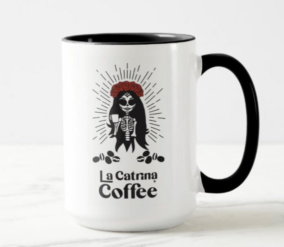 La Catrina Coffee Mug 15oz Grande Size Black/White | Etsy