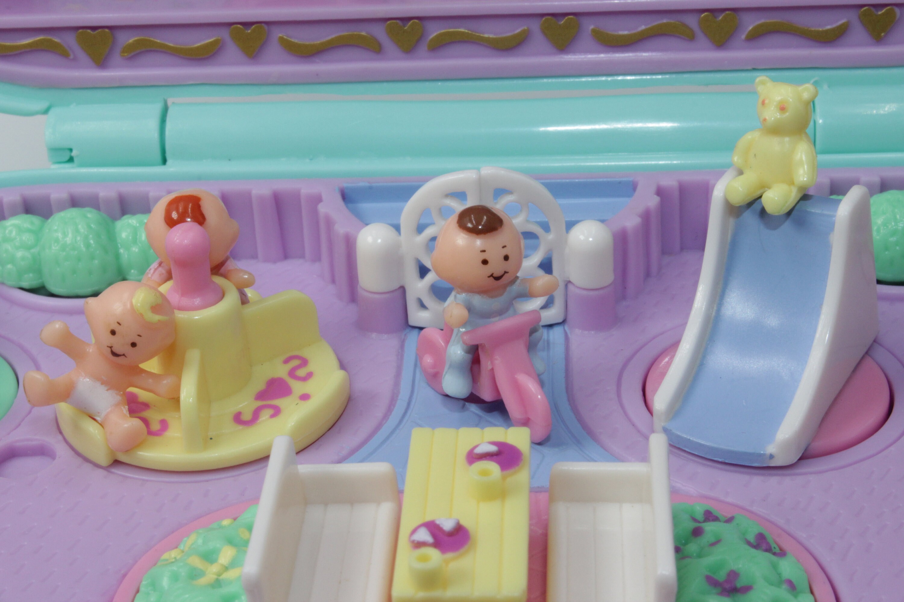 1992 Vintage Polly Pocket Babysitting Stamper Play Set - Complete W ...