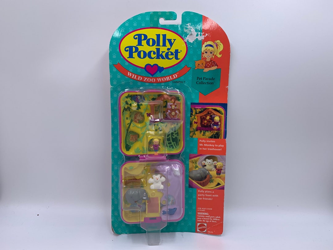 1989 Vintage Polly Pocket Wild Zoo World - 100% Complete & Original New ...