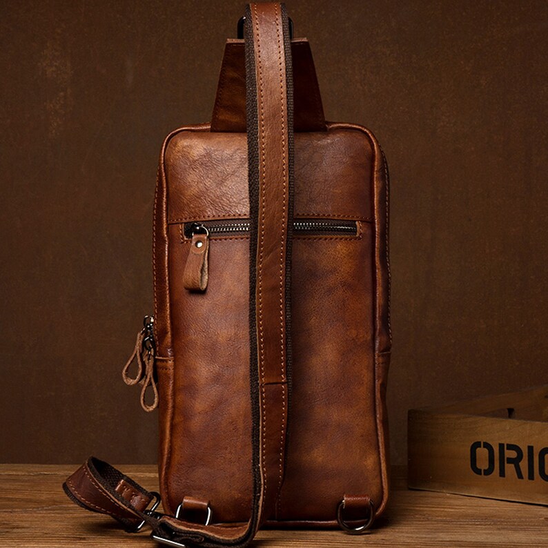 Men Sling Bag Brownhandmade Sling Bag Crossbody Men Leather - Etsy
