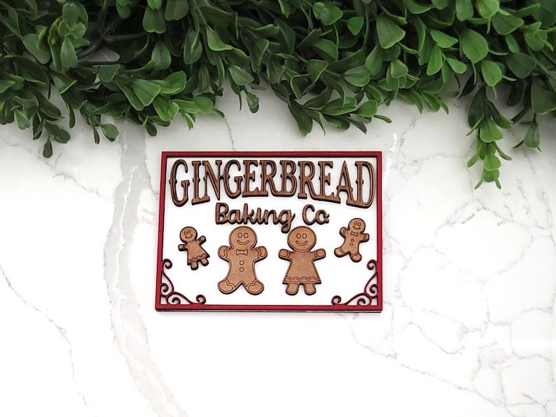 Gingerbread Christmas Mini Wood Signs for Coffee Bar Kitchen - Etsy