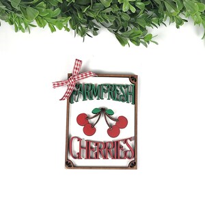 Cherry Tier Tray Decorations for the Kitchen Red Cherry Decor - Etsy
