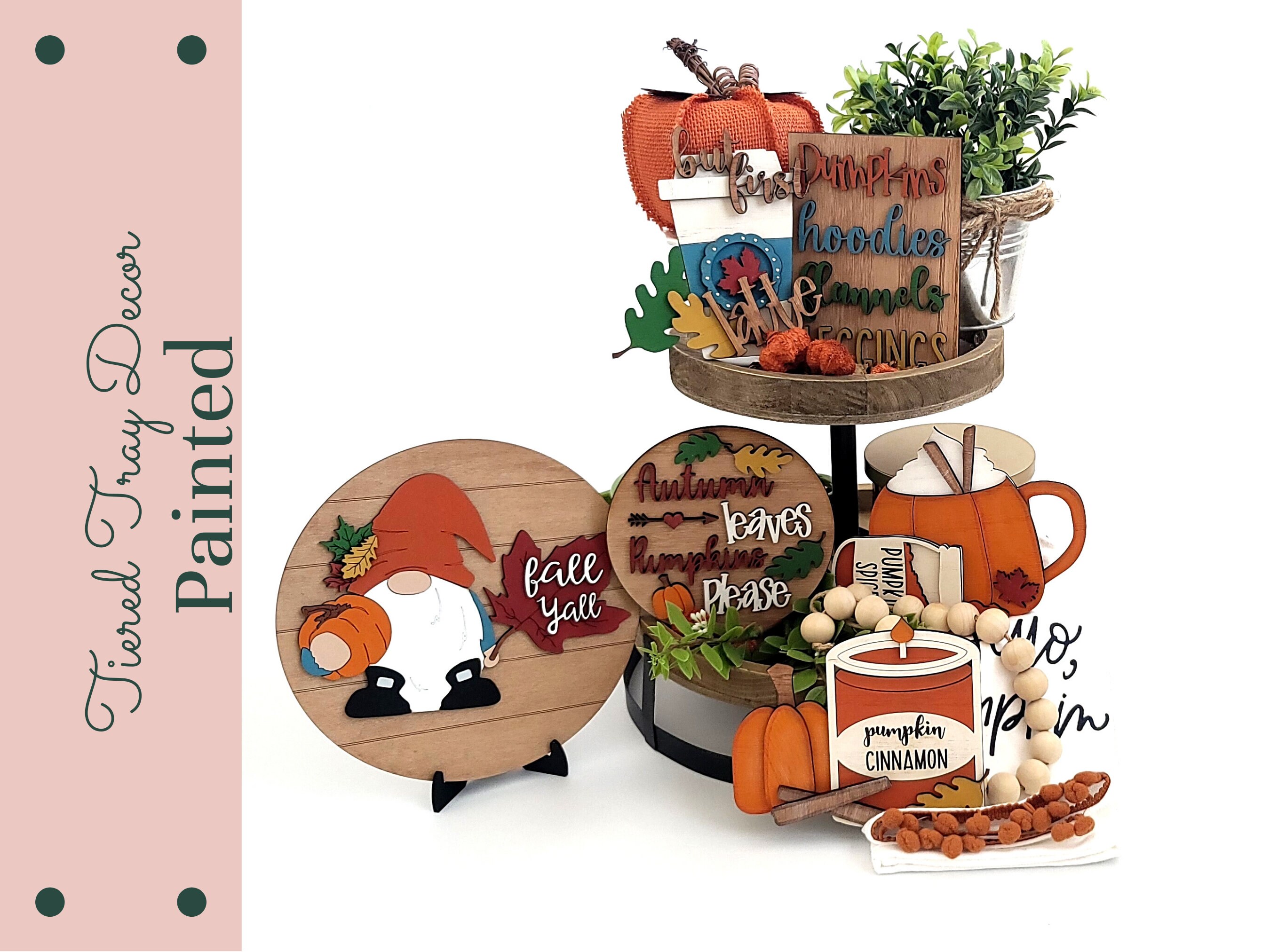 Pumpkin Spice Tiered Tray Decor Fall Decorations for the - Etsy