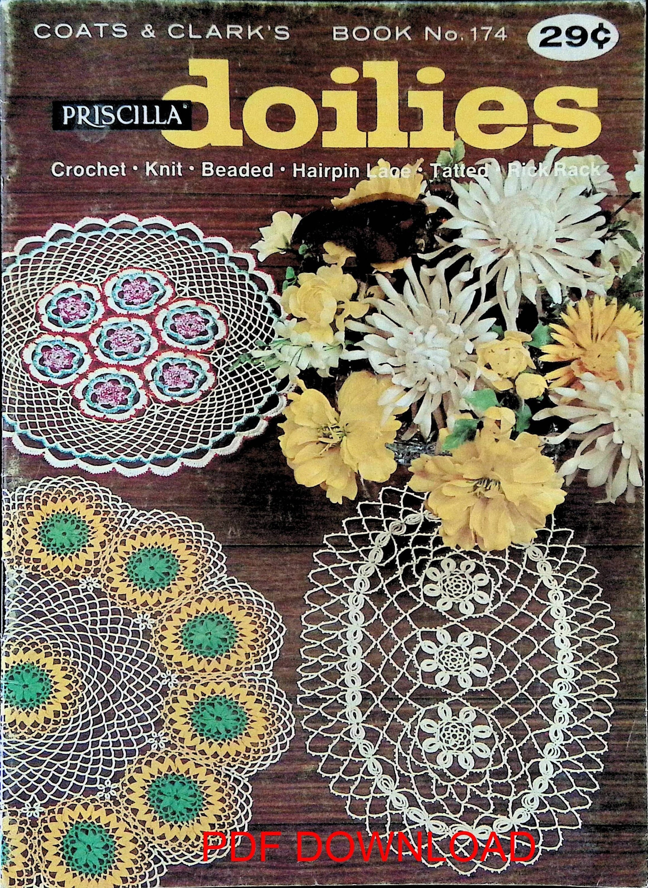 1960's Vintage Crochet Book Doilies: Crochet, Knit, Beaded, Hairpin ...