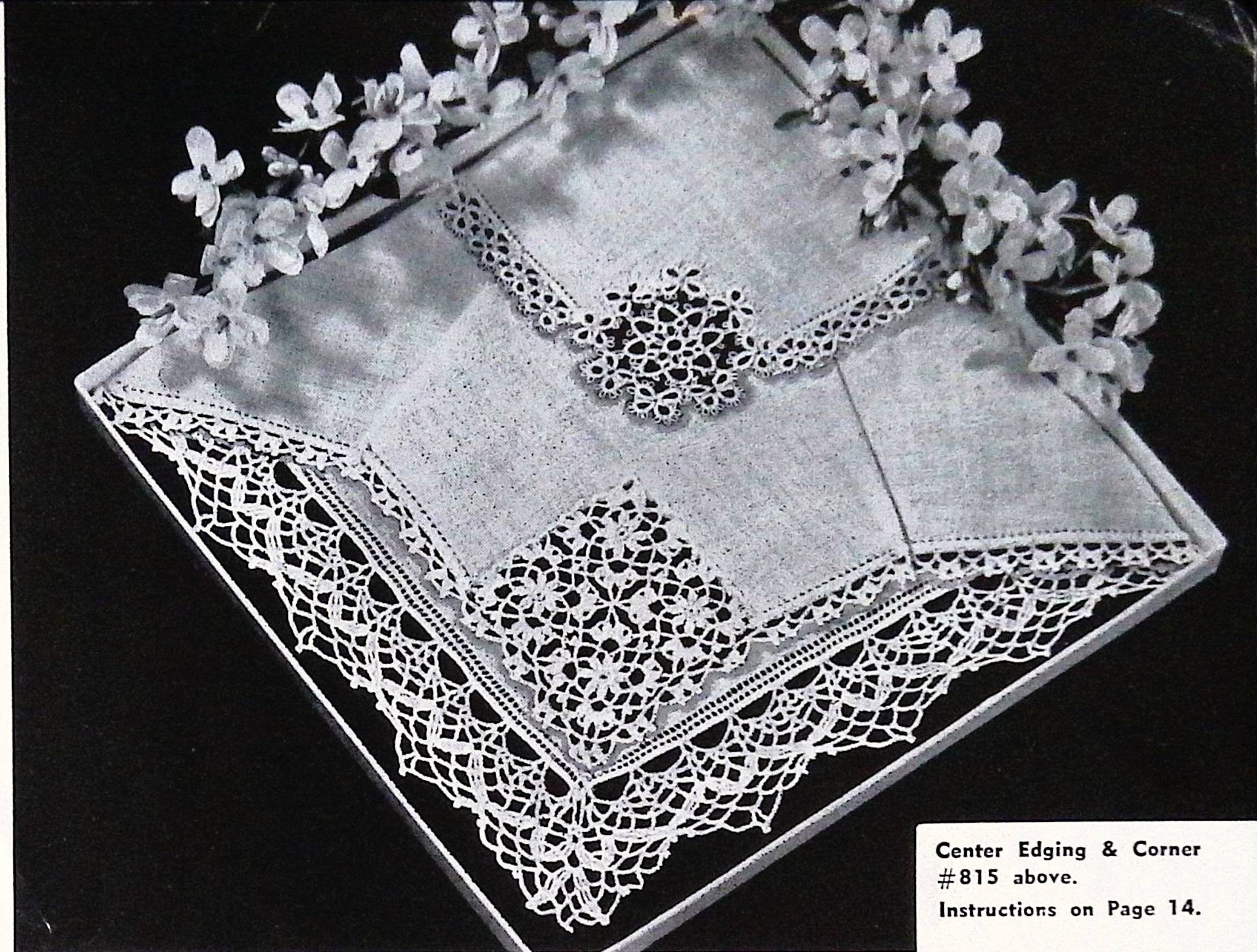 1950's Vintage Crochet Book - Edgings - Crocheted, Tatted, Hair Pin Lace - Digital Download PDF ...