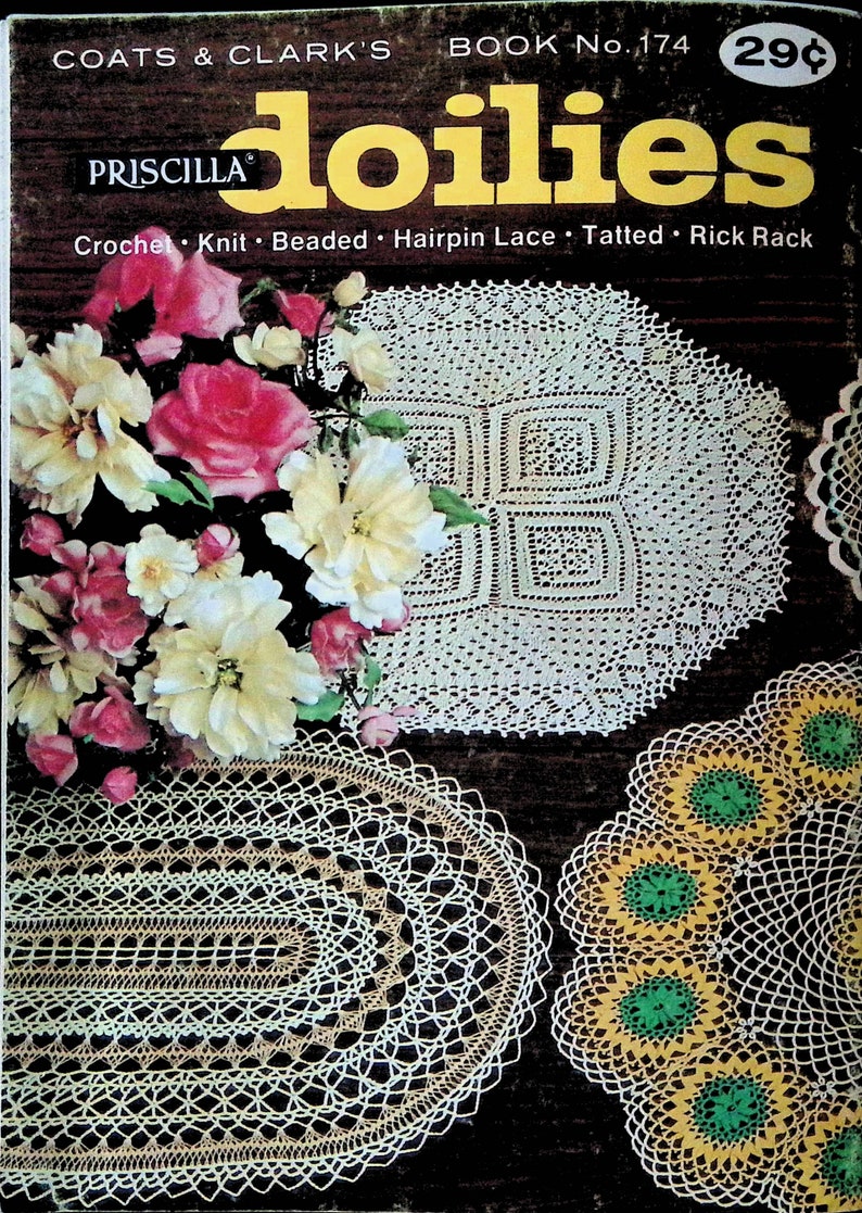 1960's Vintage Crochet Book Doilies: Crochet, Knit, Beaded, Hairpin ...