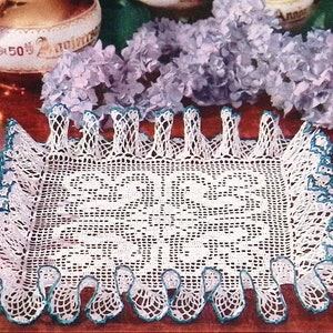 1950's Vintage Crochet Book - Ruffled Doilies - Round, Tatted, Oval ...