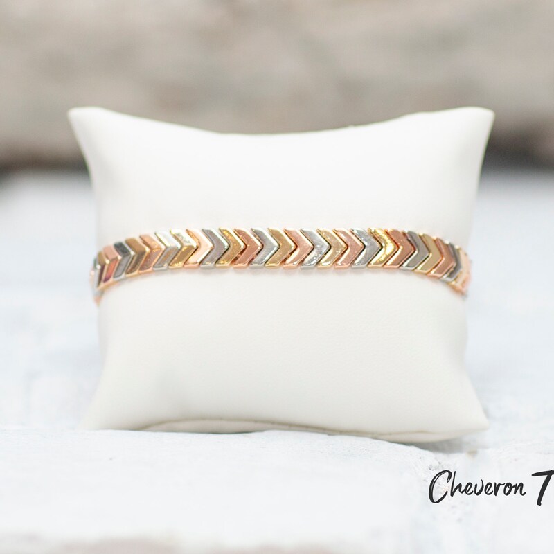 Chevron Beaded Bracelet - Etsy