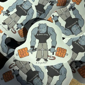 Gym Rat Sticker (waterproof Weird Animal Vinyl Sticker) - Etsy