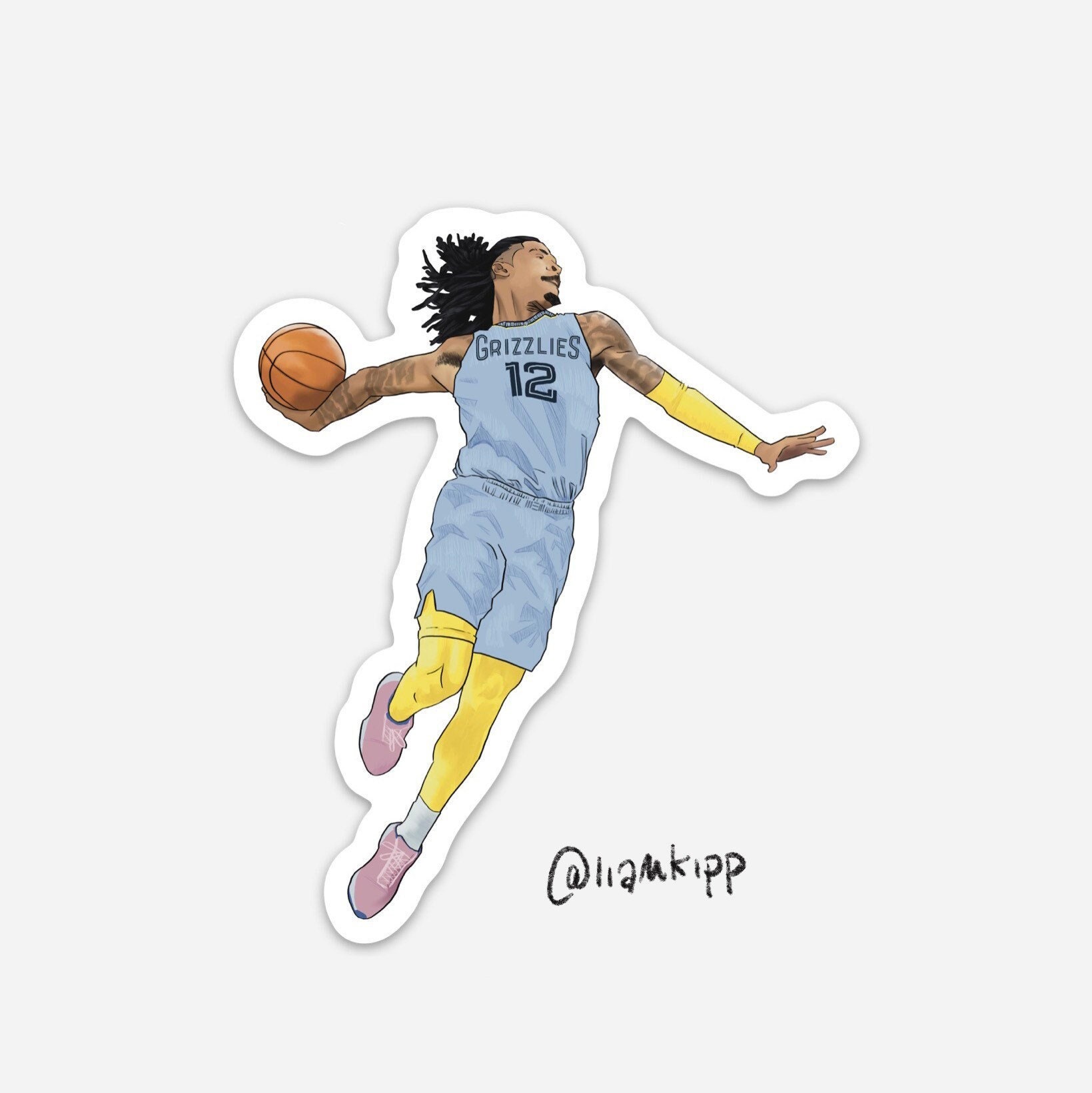 Ja Morant Sticker (memphis Grizzlies All Star NBA Basketball Waterproof ...