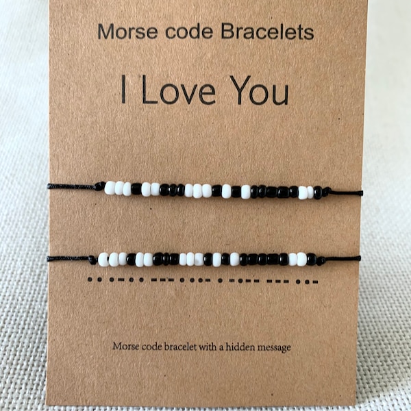 Morse Code Bracelet Set - Etsy
