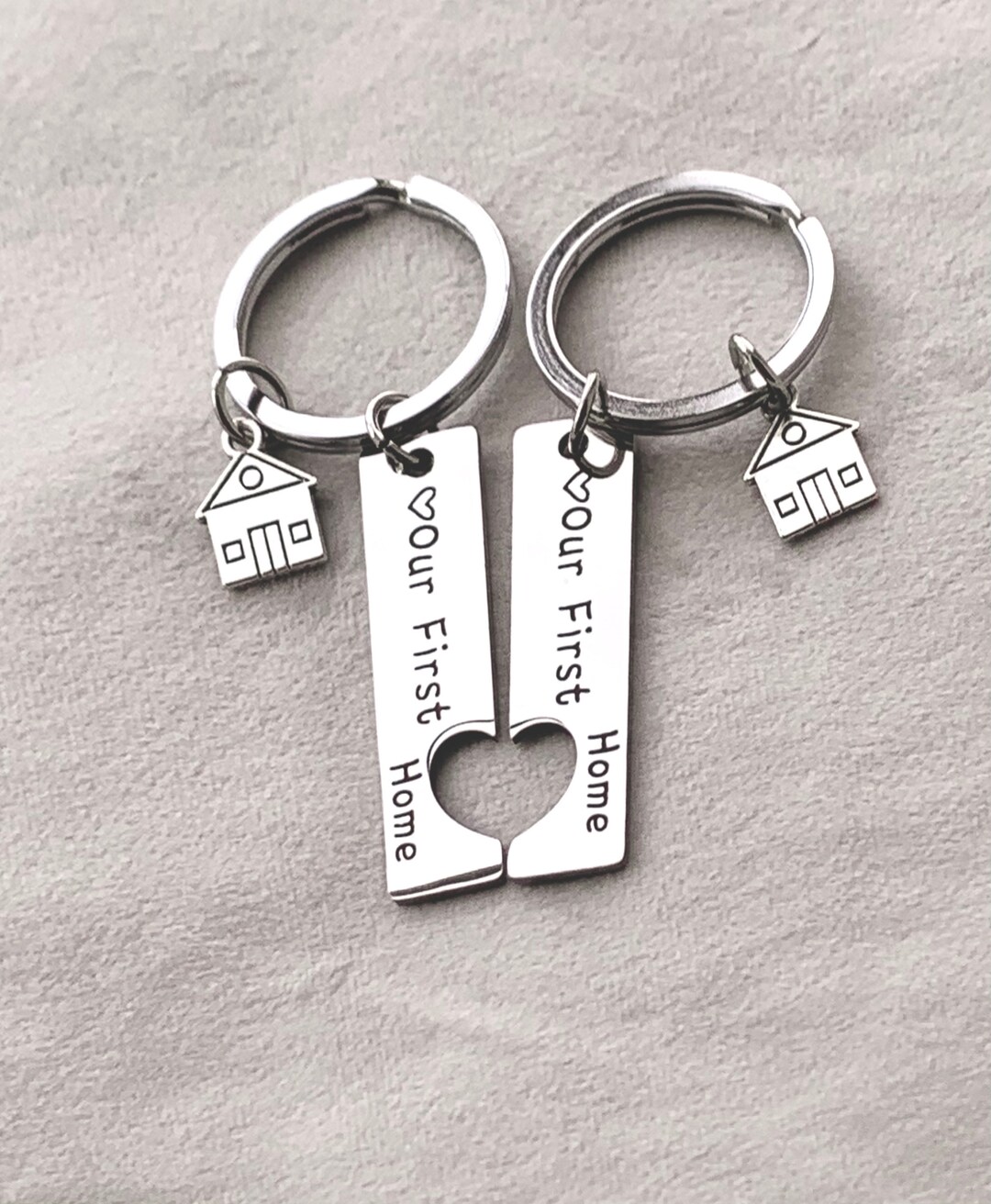 Our First Home Keychain Set - Etsy