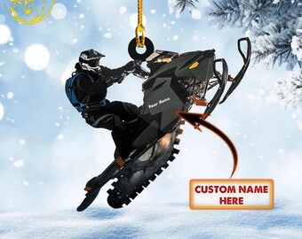 Personalized Snowmobile Christmas Ornament - Etsy