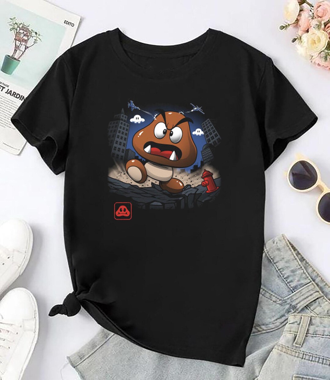 Goomba Kaiju T-shirt, Super Mario Bros Goomba Shirt Fan Gifts, Goomba ...