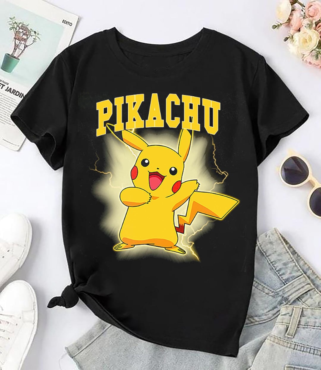 Pikachu Pokemon T-shirt, Pikachu Shirt Fan Gifts, Pokemon Pikachu Shirt ...