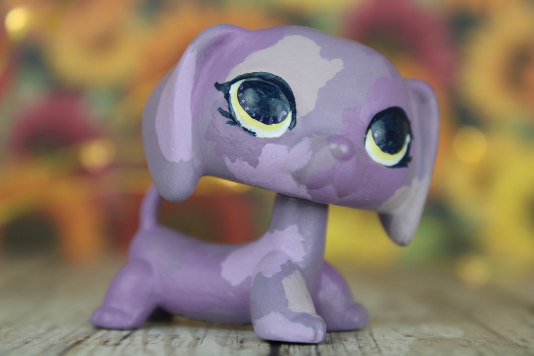 LPS Purple Dachshund Custom - Etsy