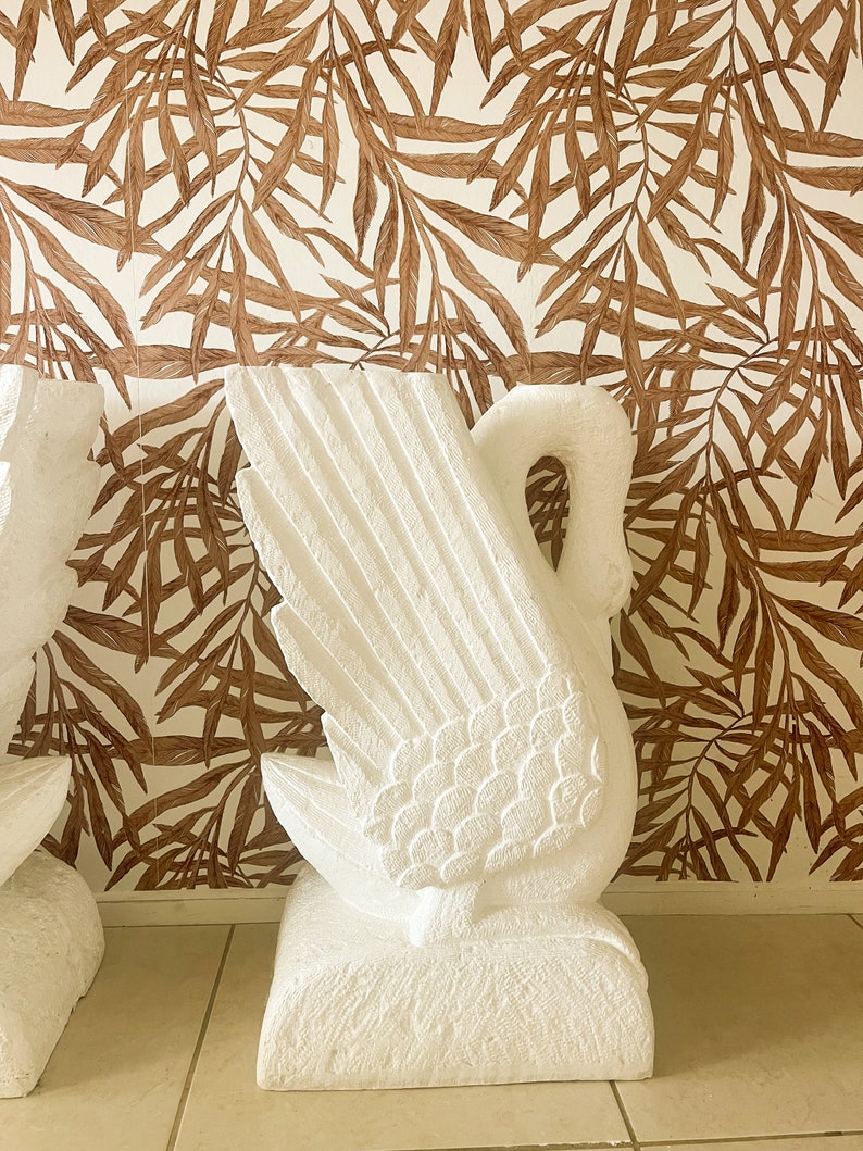 Vintage Plaster Swans Table Console Base - Etsy