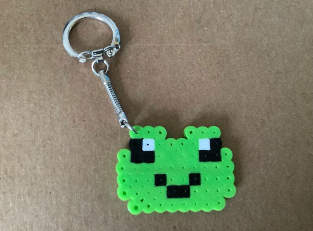 Perler Bead Frog Keychain - Etsy