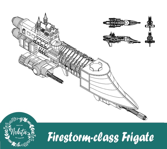 Firestorm-class Frigate Kit Warhammer40000 Papercraft Kit | Etsy