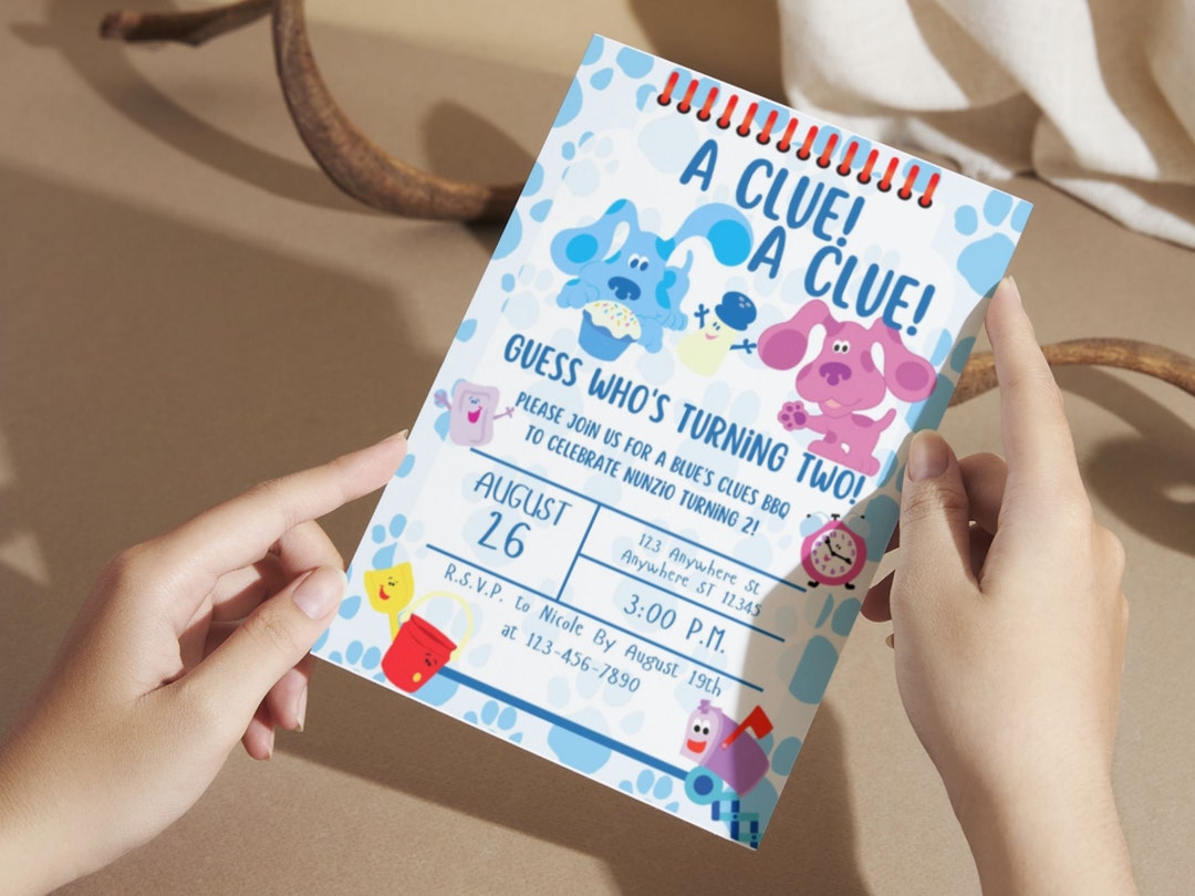Blues Clues Inspired Birthday Invitation, Boy Birthday, Girl Birthday ...